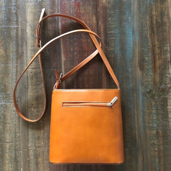 Bags | Giulia Massari Cognac Leather Crossbody Bag | Poshmark